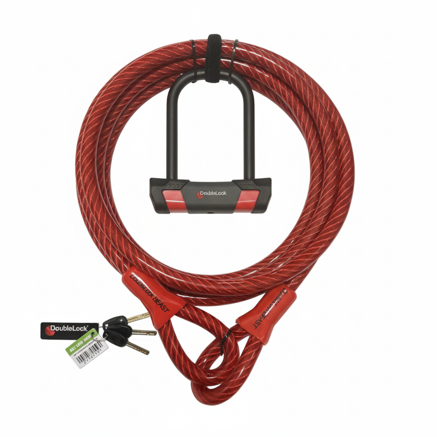 DoubleLock BEAST XL - Cable 500 & Shackle Lock